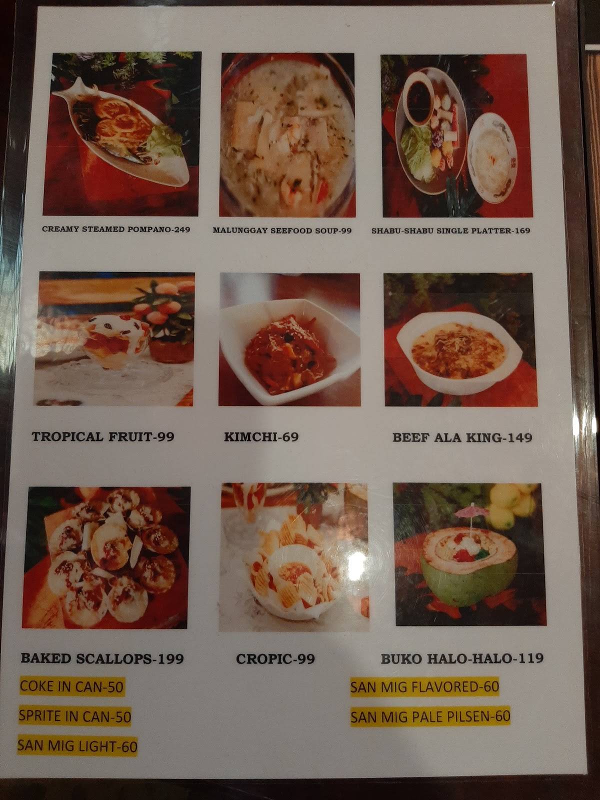 Menu at Gryk's Food House restaurant, Koronadal City