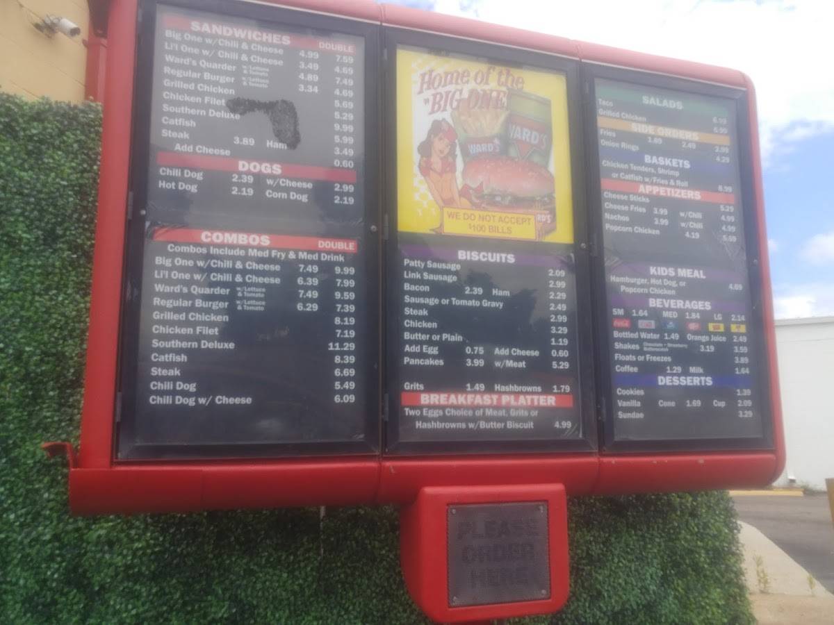 Menu at Ward's Restaurant, Gulfport, 617 Pass Rd
