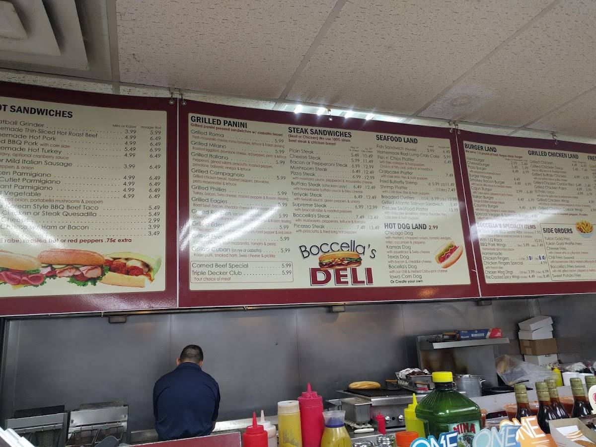 Menu at Boccella's Deli fast food, Havertown