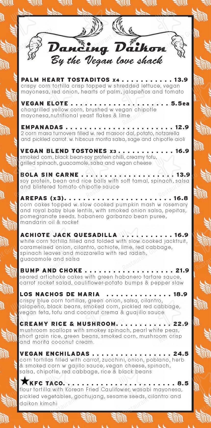 Menu at Hispanic Mechanic restaurant, Frewville