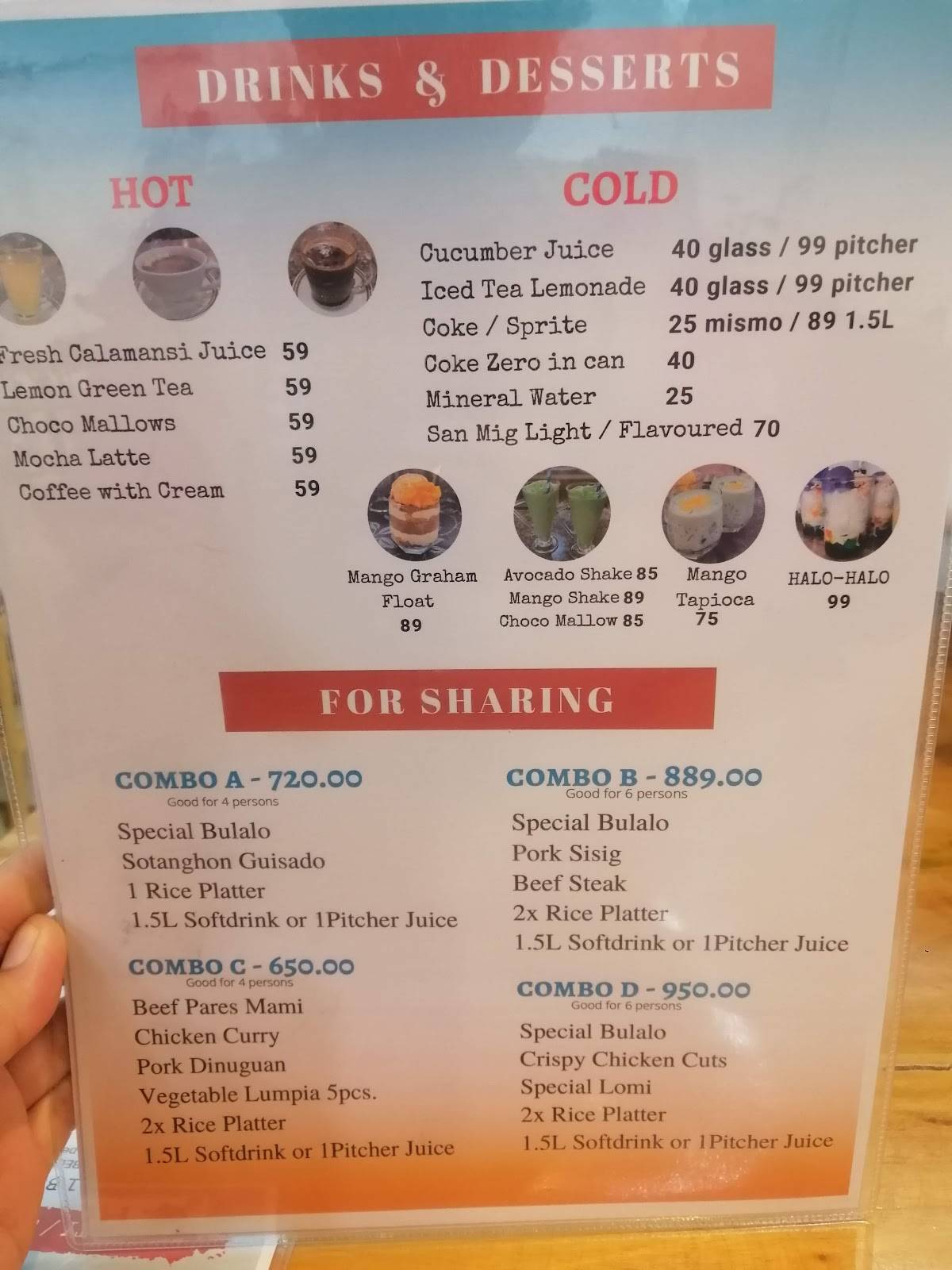 Menu at Hotpot Lugawan Bulalohan restaurant, Valencia City