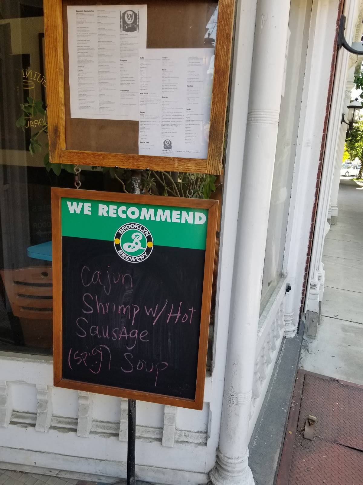 Menu at Boxer's Cafe, Huntingdon