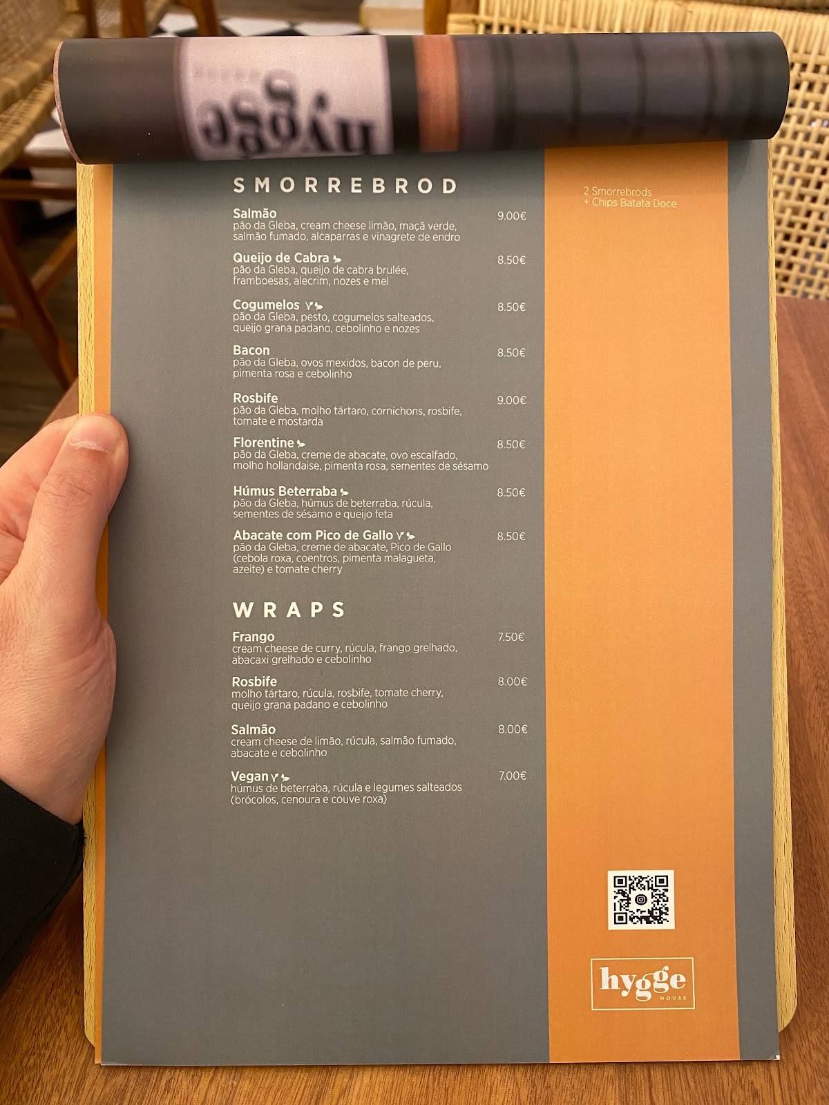 Menu em Restaurante Hygge Kaffe, Lisboa
