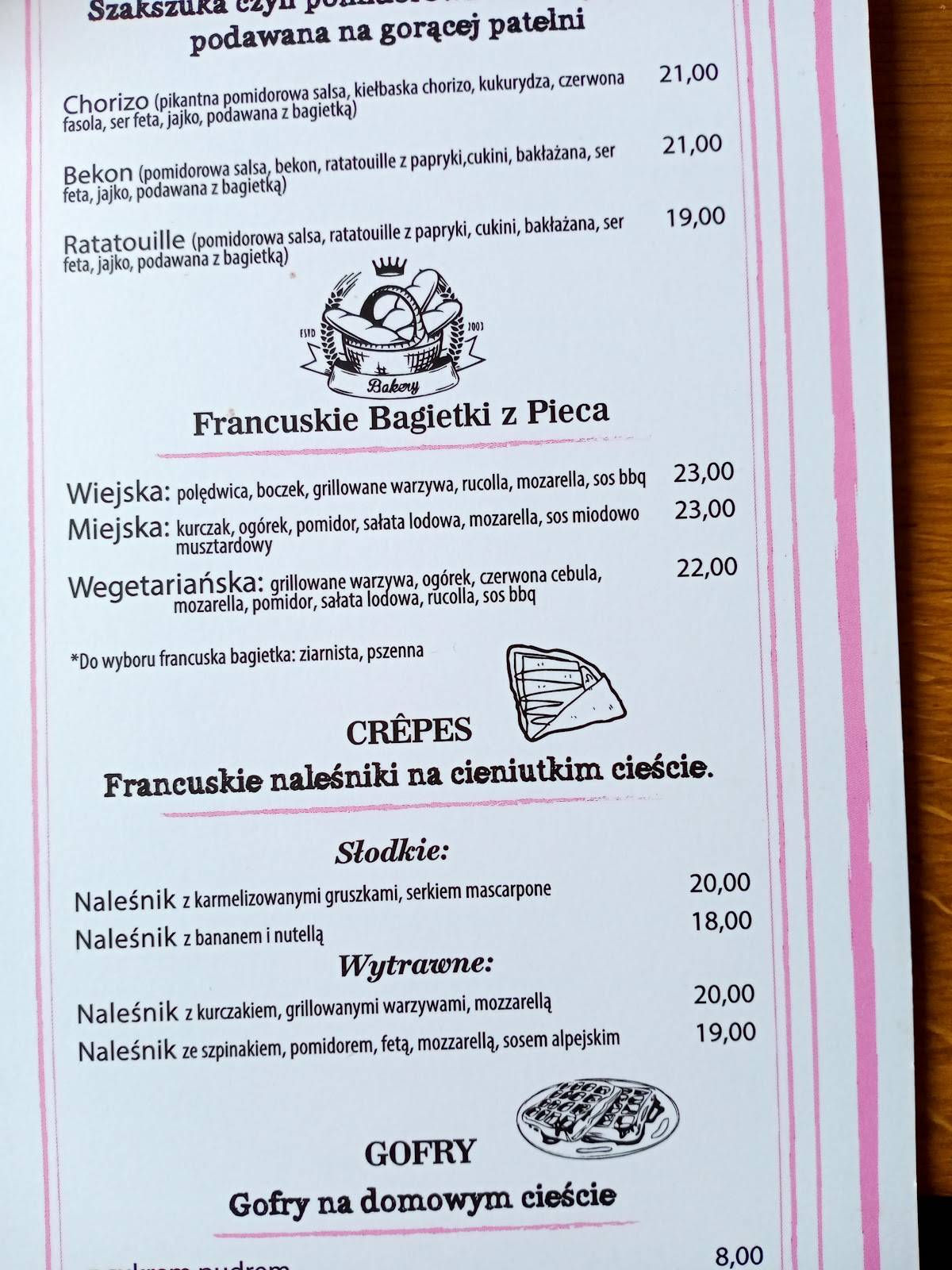 Menu at Ice Spot cafe, Kęty