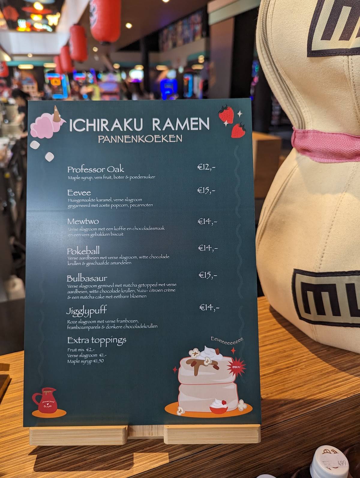 Speisekarte von Ichiraku ramen, Amsterdam