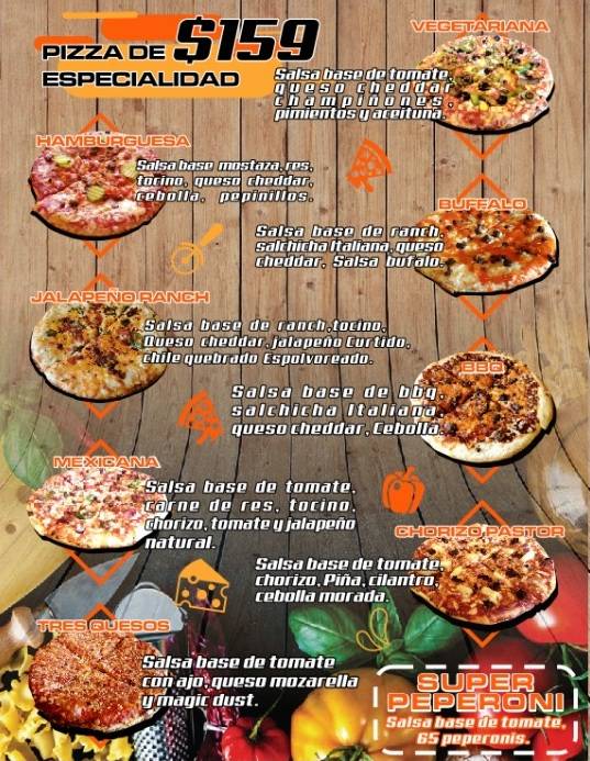 Menu at In & Out Pizza restaurant, Chihuahua, Blvrd Antonio Ortiz Mena 200