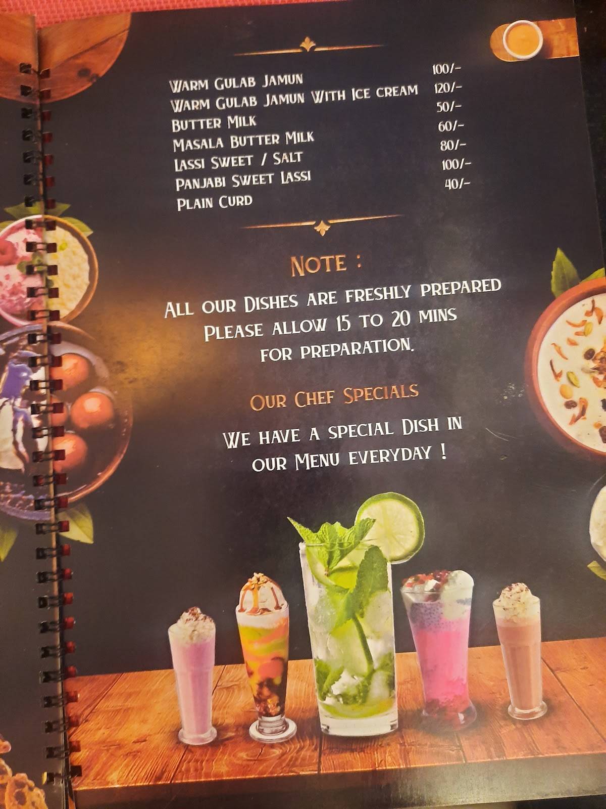 Menu at Irani Restaurant, Tirunelveli