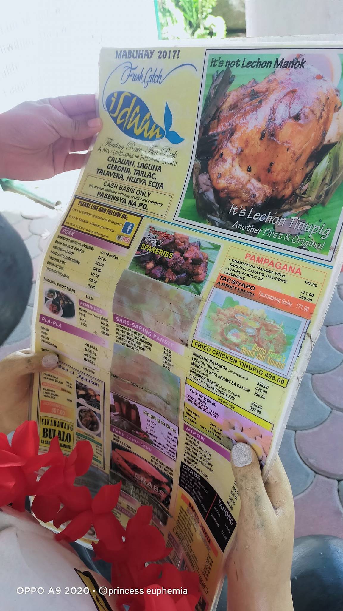 Menu at Isdaan Floating Restaurant, Bay