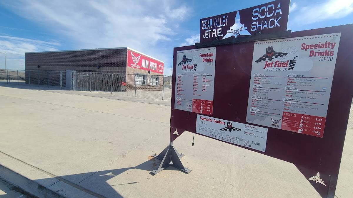Menu at JET FUEL Soda Shack restaurant, Eagle Mountain