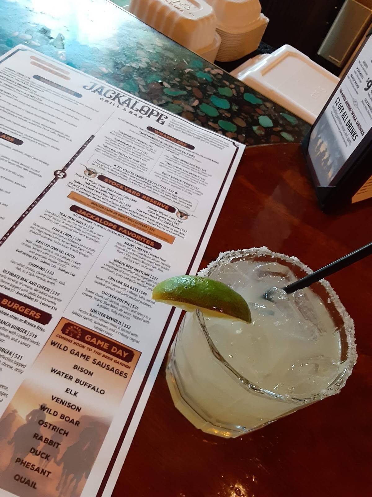 Menu at Jackalope Ranch pub & bar, Indio, CA-111