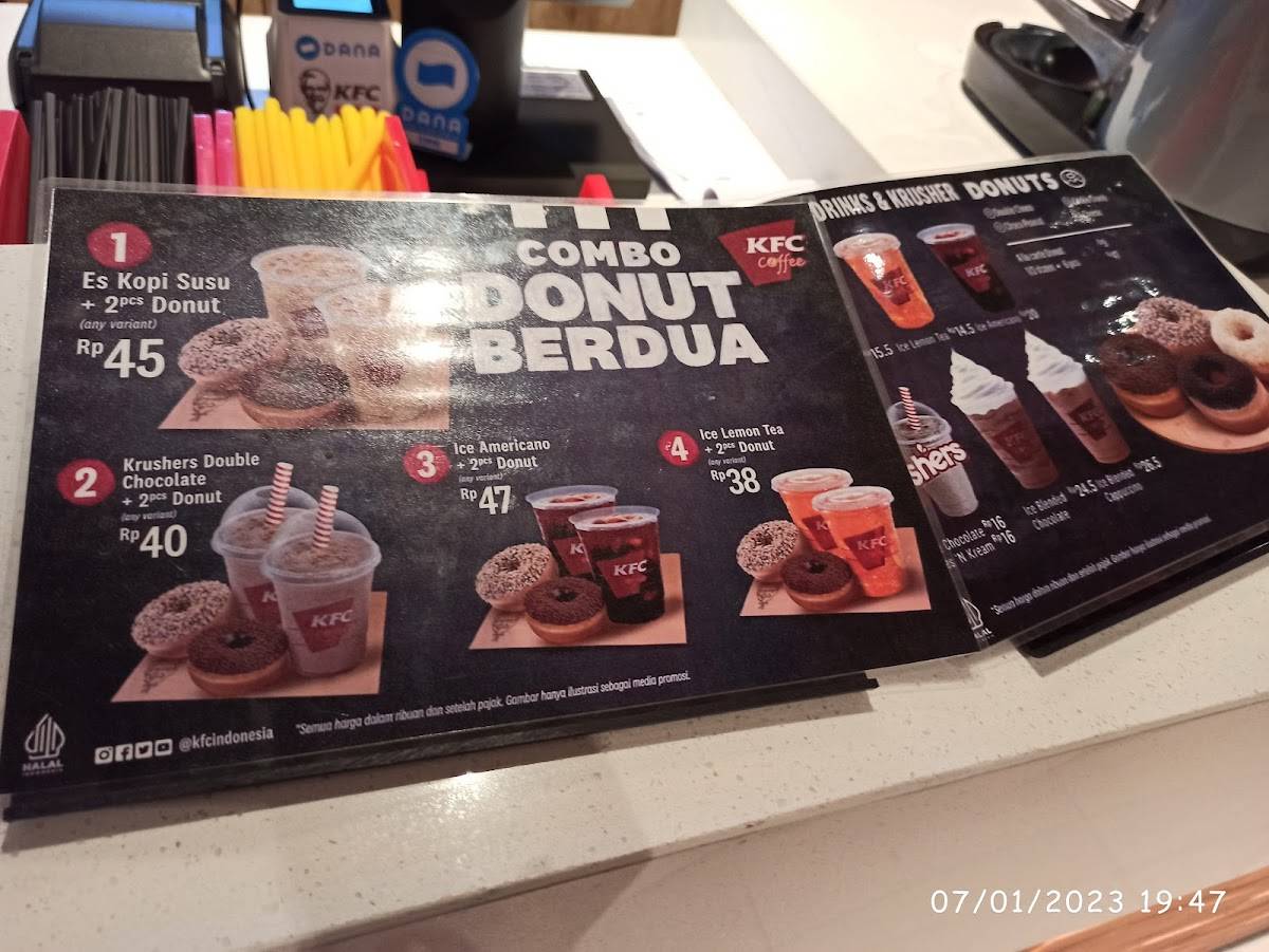 Menu at KFC Sunset Road restaurant, Mengwi