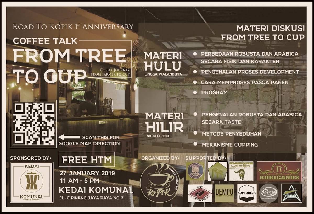 Menu at Komunal Cafe, East Jakarta