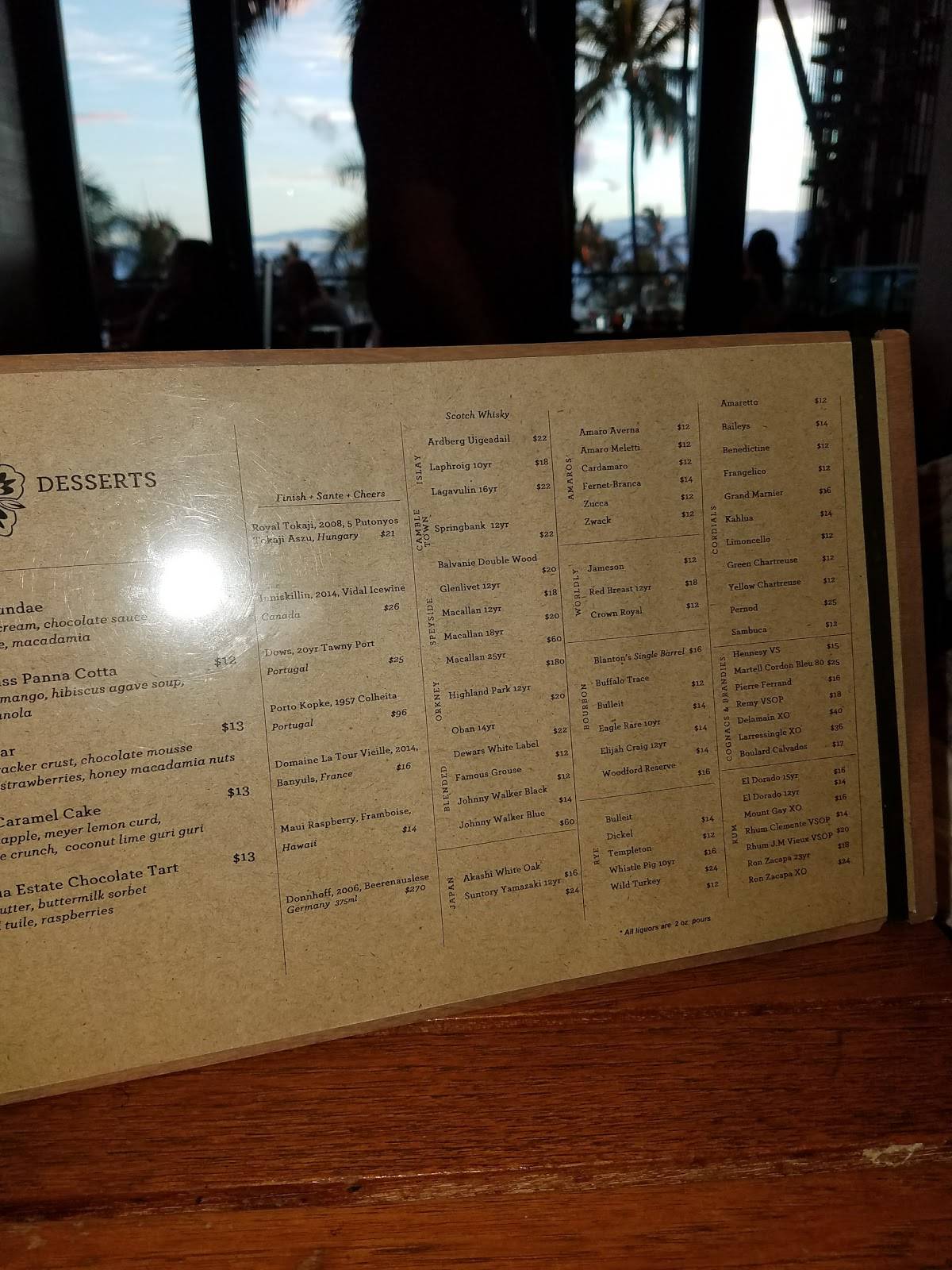 Menu at Ka'ana Kitchen restaurant, Wailea-Makena
