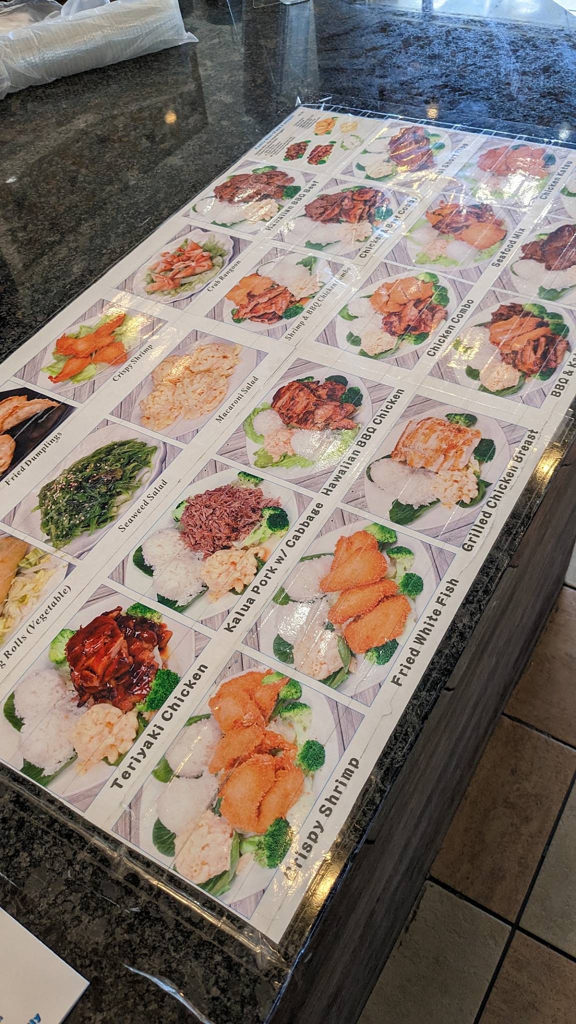 Menu at Kahu Hawaiian BBQ, Phoenix