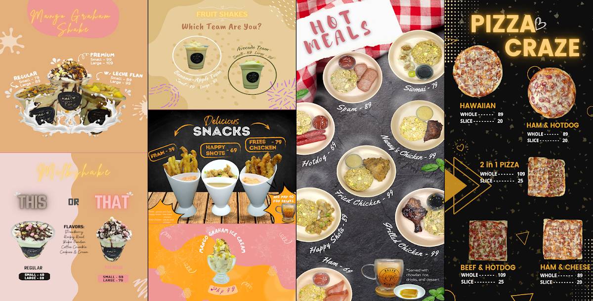Menu at Kalye Mango cafe, Calbayog City
