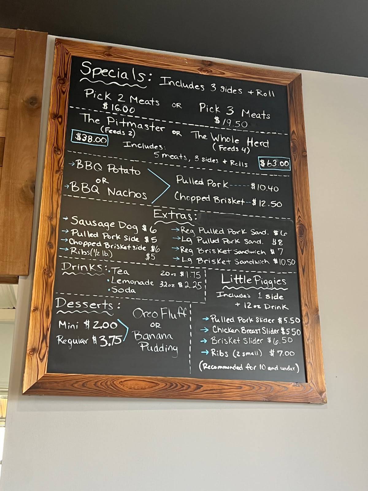 Menu at Kane St. Smokehouse restaurant, Gate City