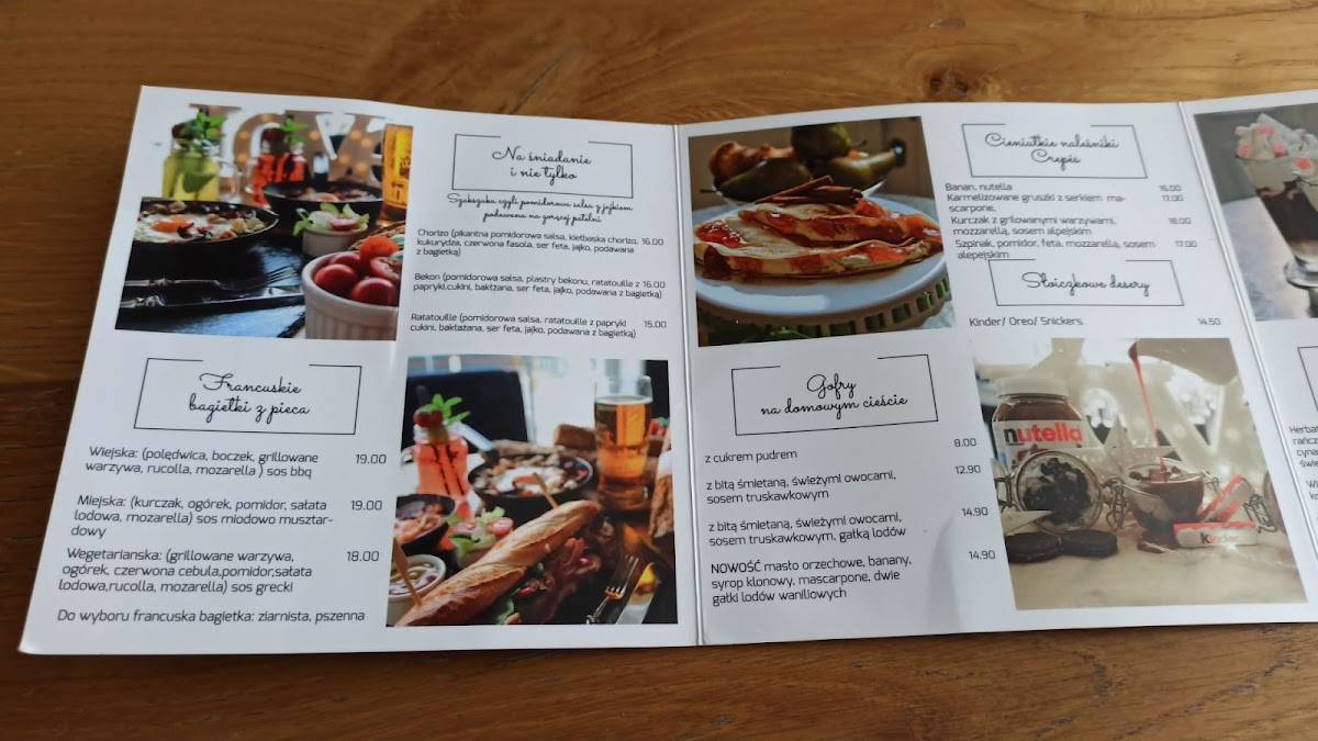 Menu at Ice Spot cafe, Kęty