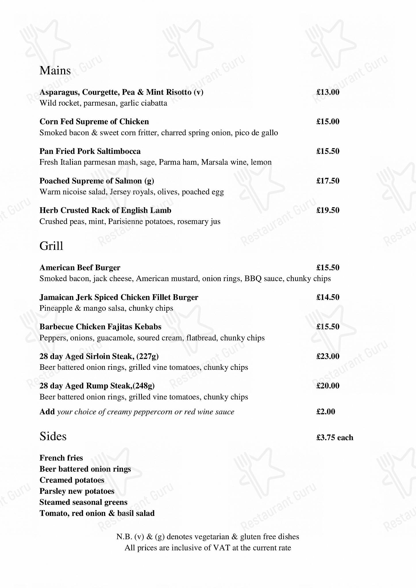 Menu at Kiln Restaurant, Bristol