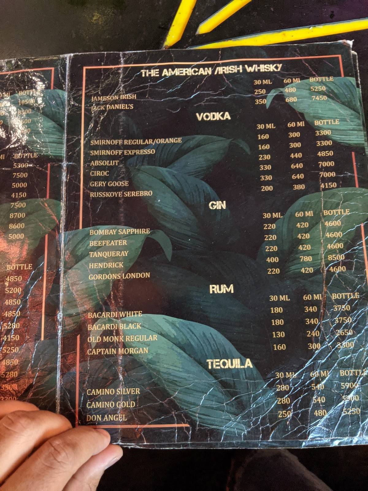 Menu at JALWA Rooftop, Kota