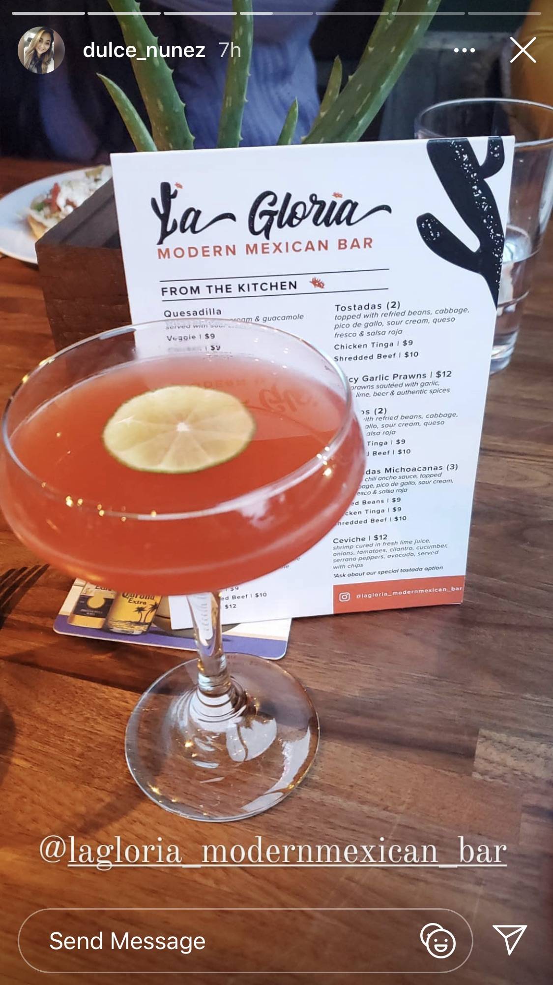 Menu at La Gloria Modern Mexican Bar, Bothell