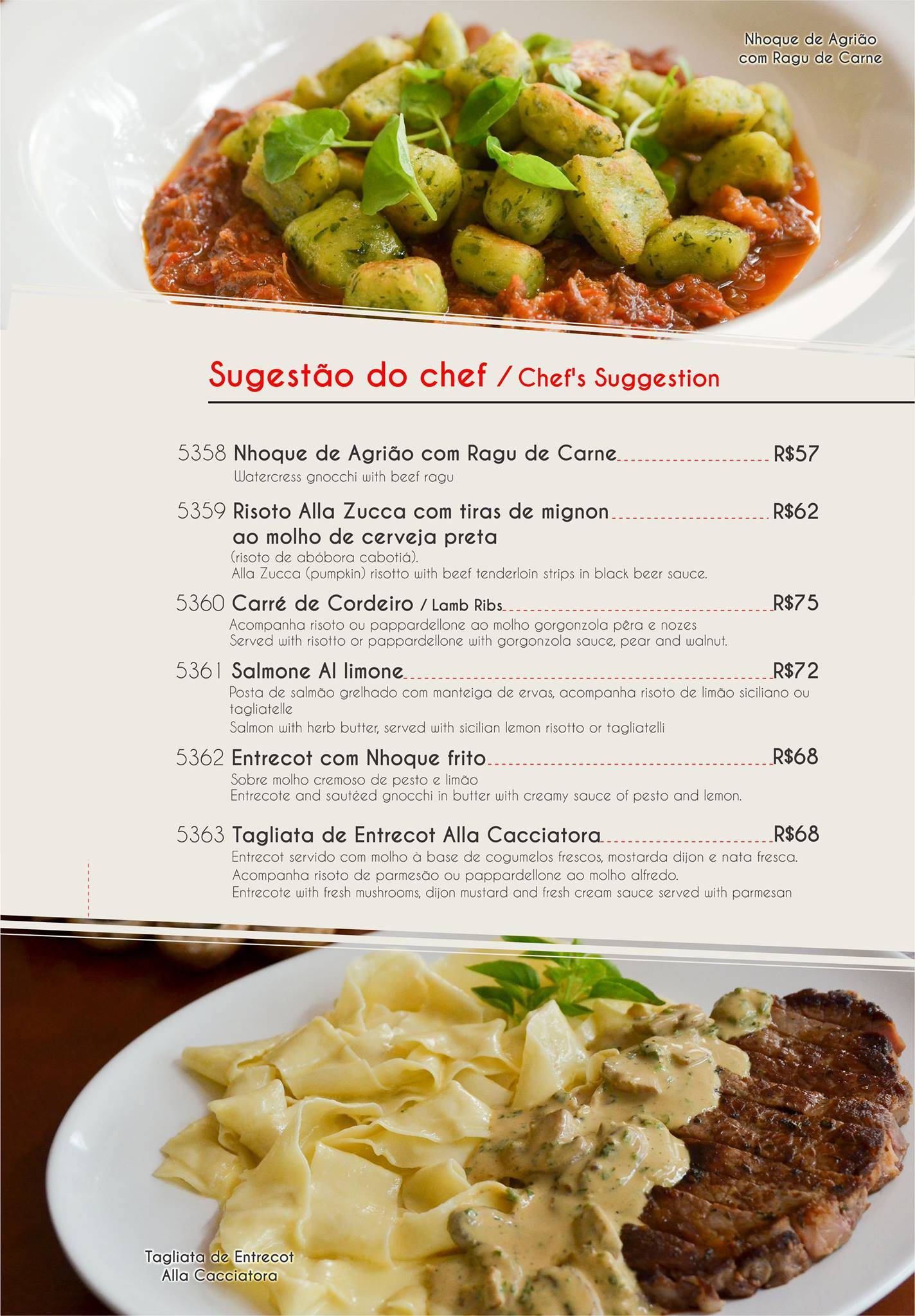 Menu em La Mafia Trattoria pizzaria, Foz do Iguaçu