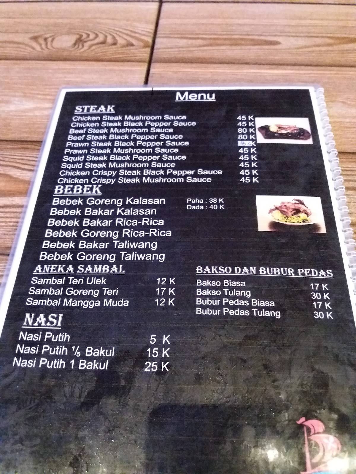 Menu at Lanting Bedar restaurant, Sambas