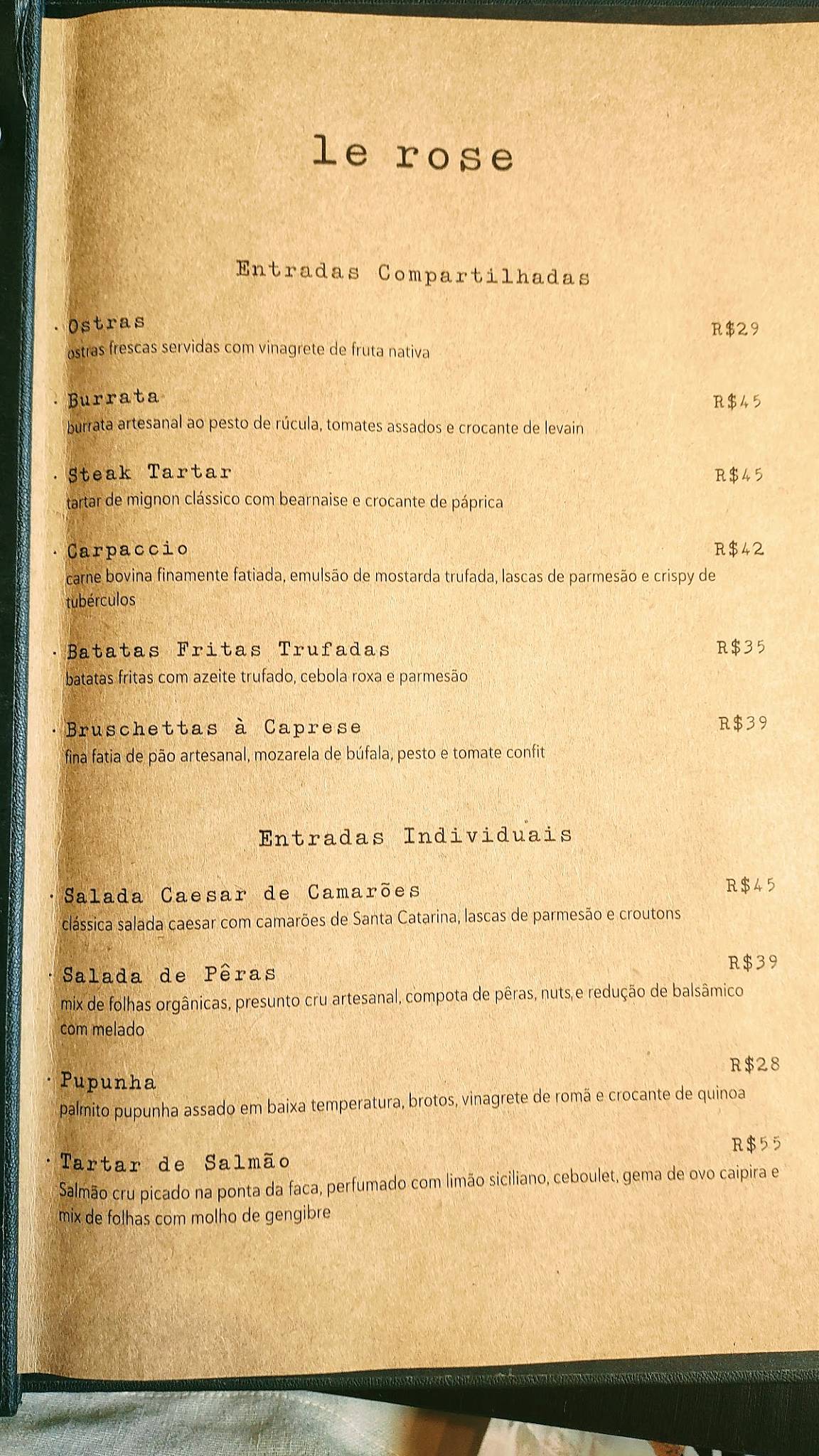 Menu em Le Rose Restaurante e Café, Florianópolis
