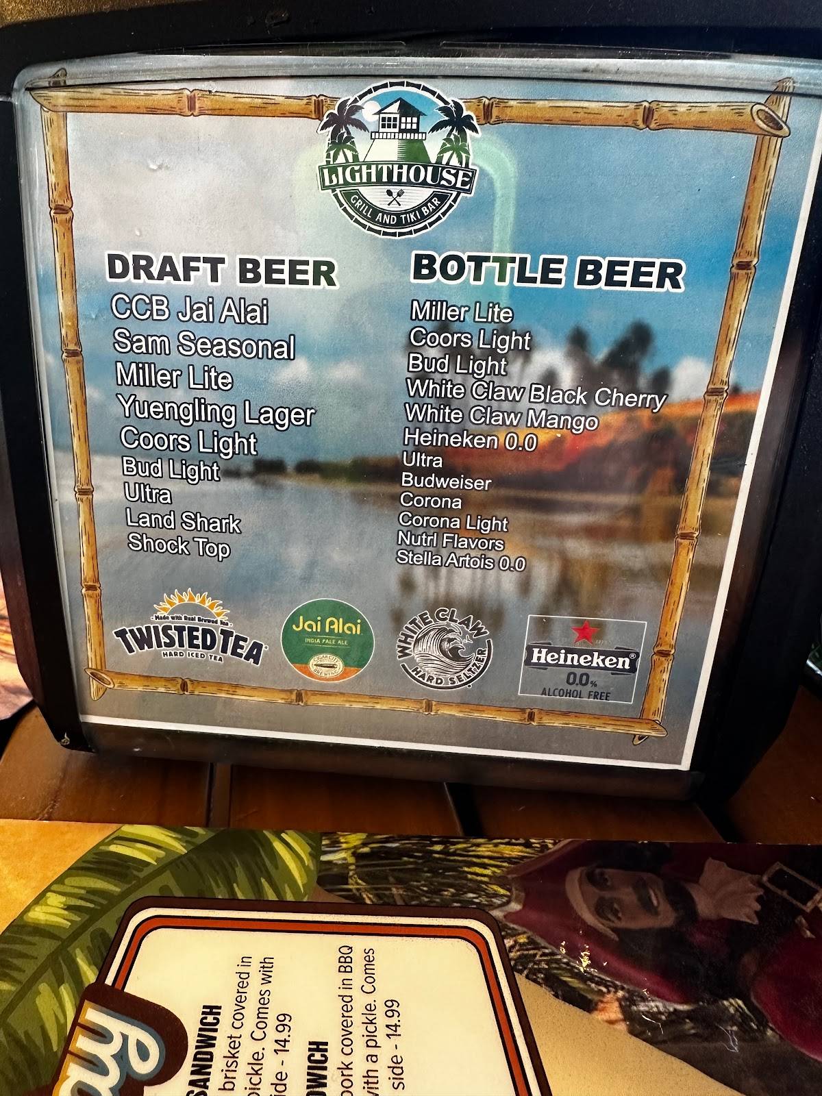 Menu at Lighthouse Grill and Tiki Bar, Englewood