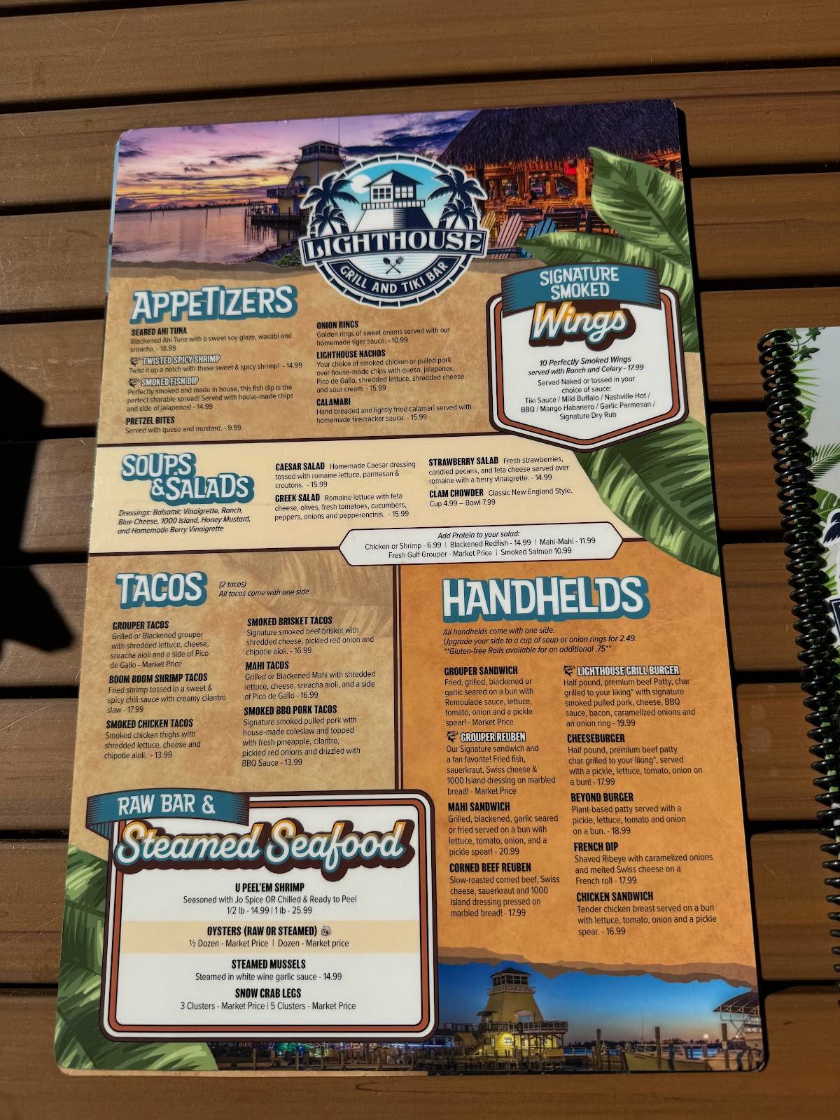 Menu at Lighthouse Grill and Tiki Bar, Englewood