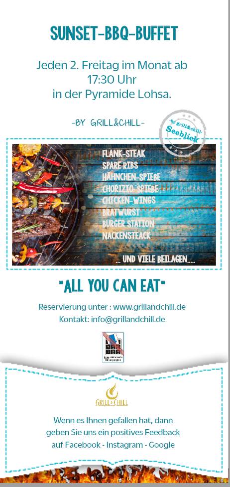 Speisekarte von grill&chill Pyramide restaurant, Lohsa