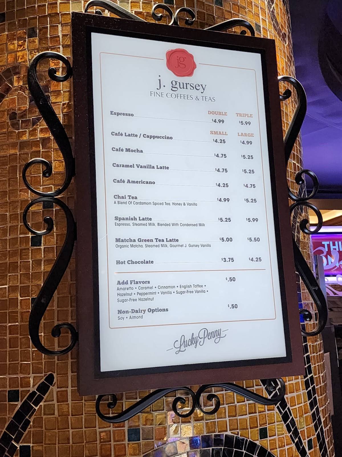 Menu at Lucky Penny at Green Valley Ranch cafe, Henderson