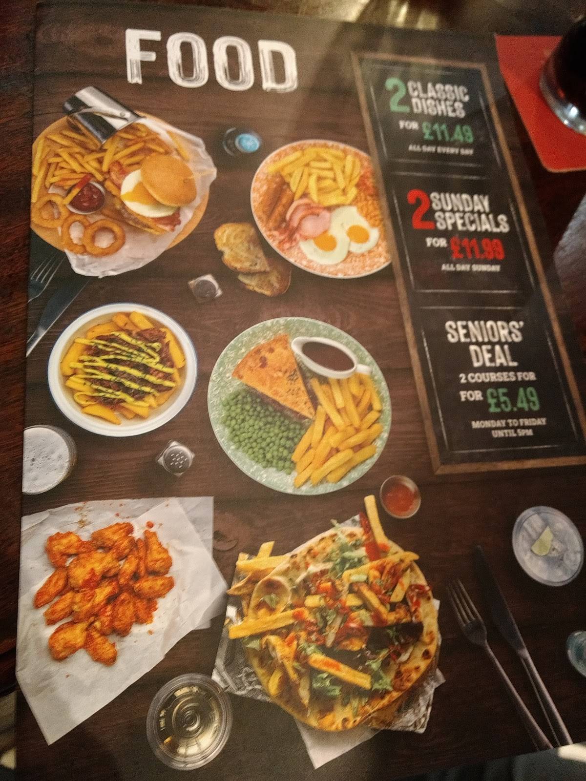 Menu at Man on the Moon pub & bar, Ipswich