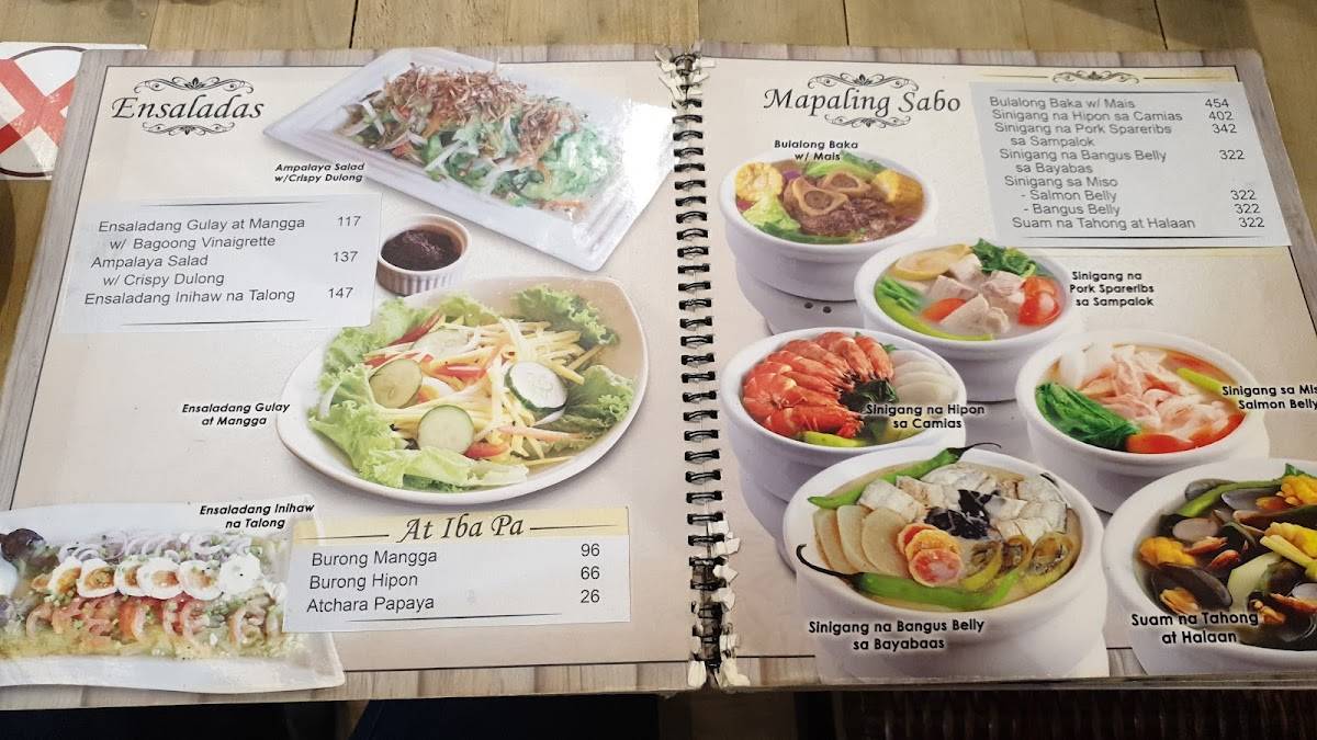 Menu at Mangan restaurant, Quezon City, Ortigas Ave