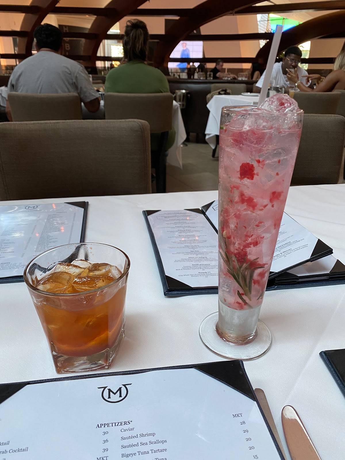 Menu at Mastro's Ocean Club, Las Vegas