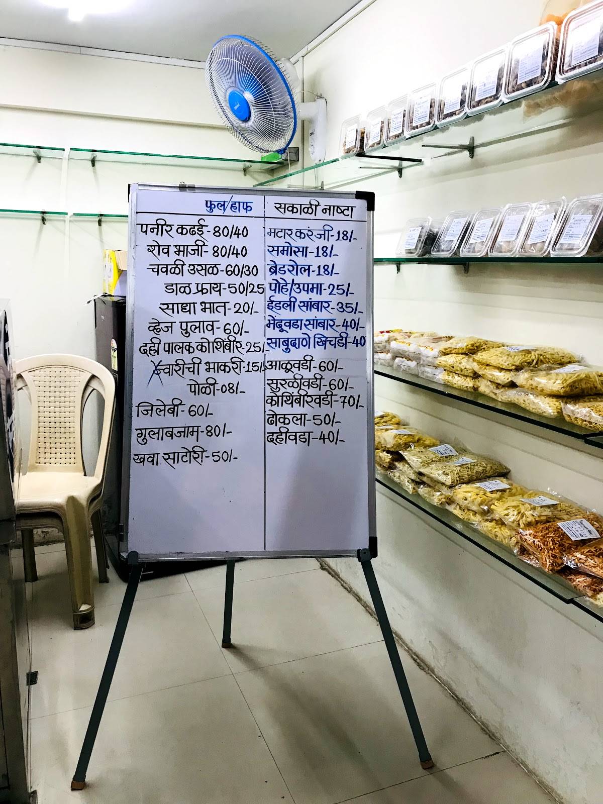 Menu at Mejwani Swayampakghar ( Poli Bhaji Kendra), Pune