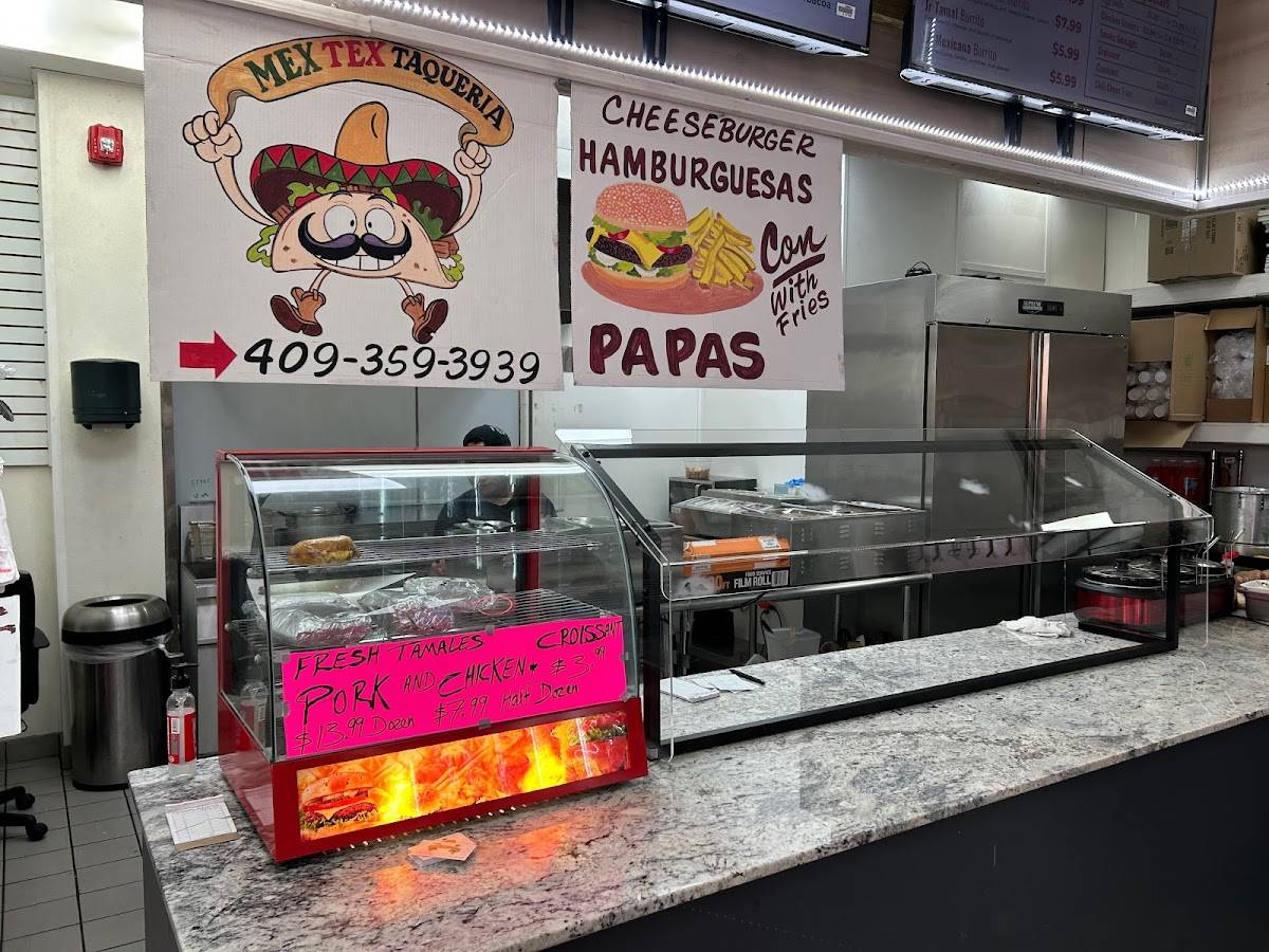 Menu at Mex-Tex Taqueria restaurant, Texas City