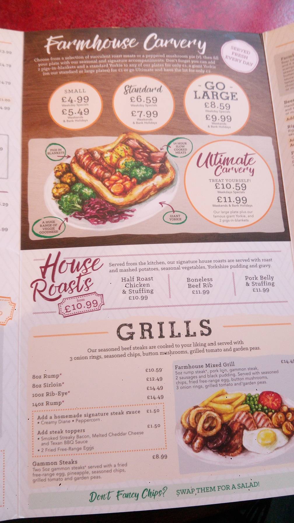 Menu at Middlemarch Farm - Dining & Carvery pub & bar, Nuneaton