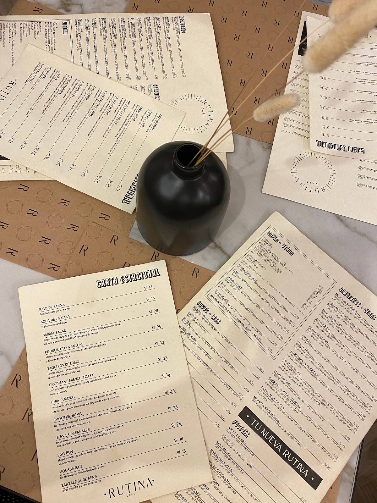 Carta de Rutina Café, Miraflores