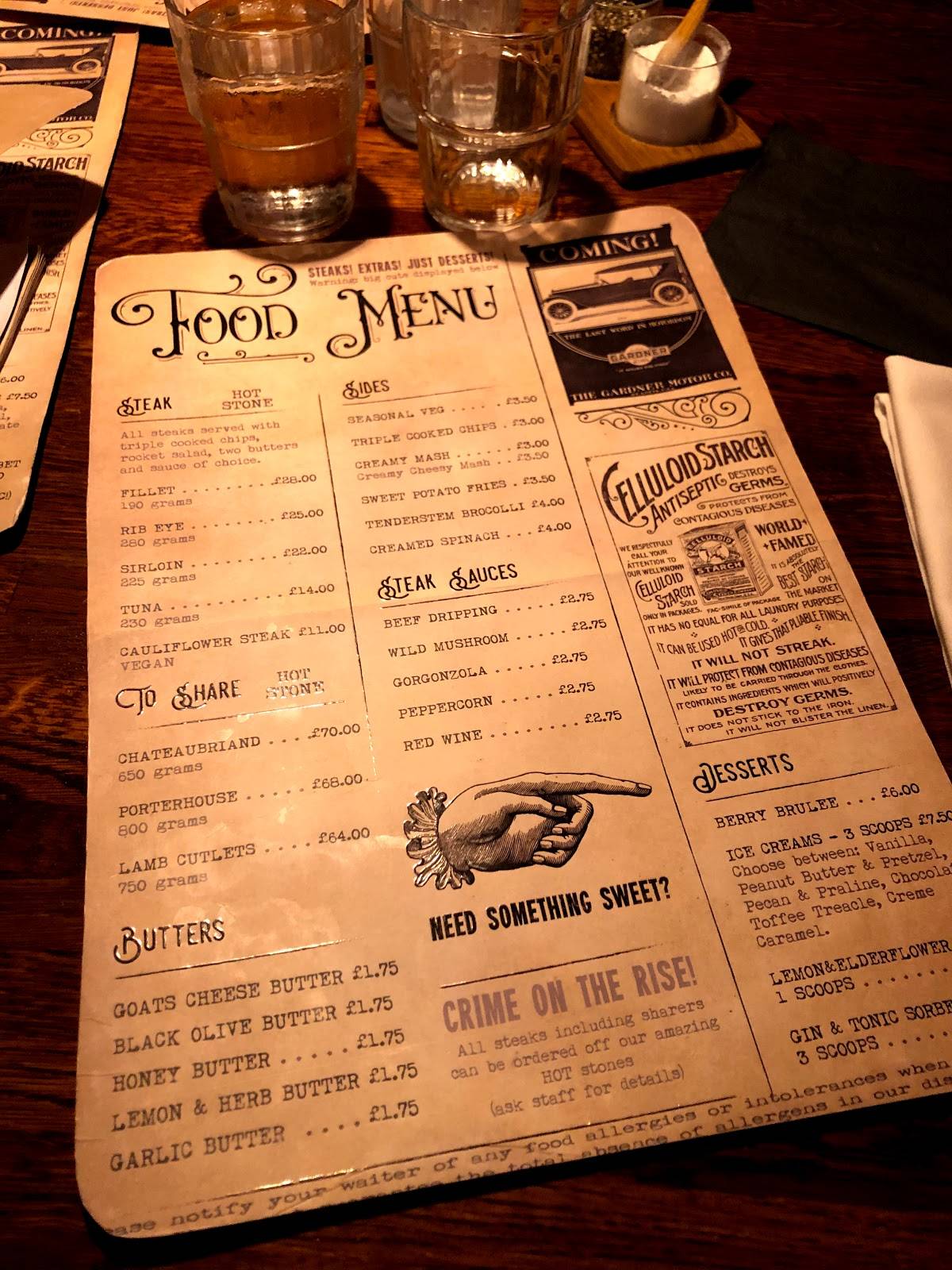 Menu at Mugshot Restaurants Bristol, Bristol