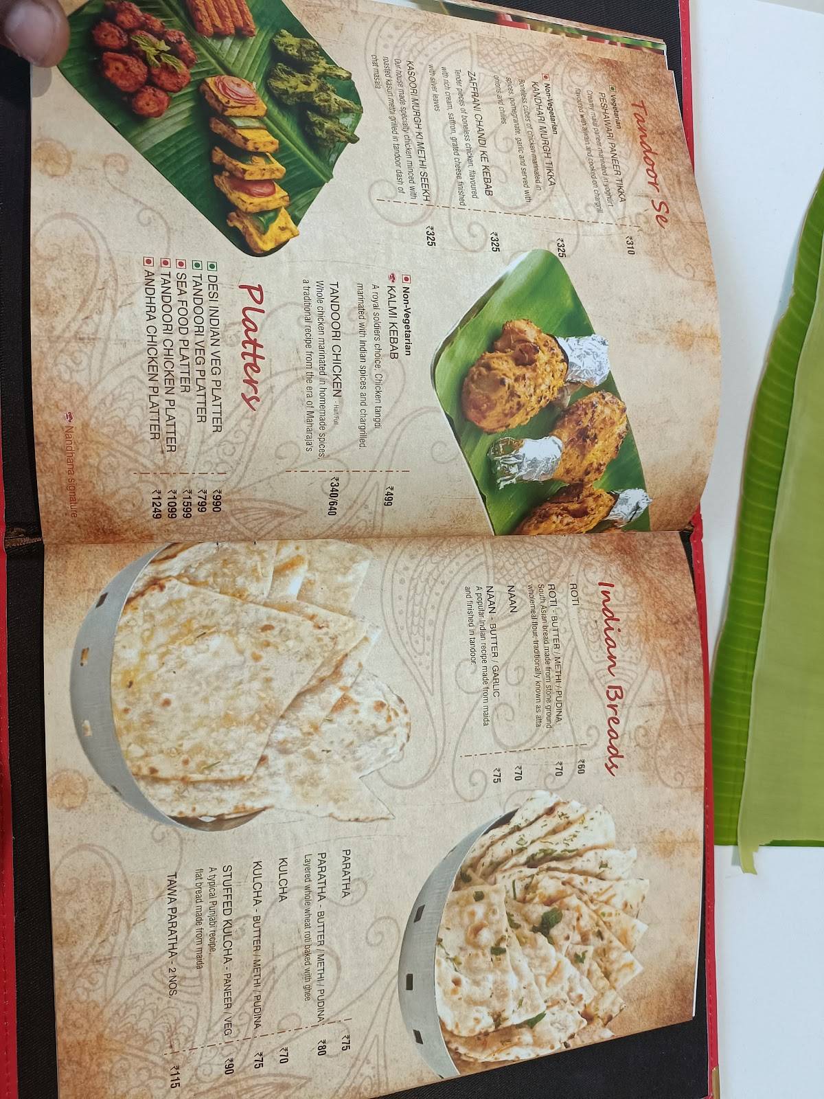 Menu at Nandhana Palace - Andhra Style Restaurant - Velachery, Chennai