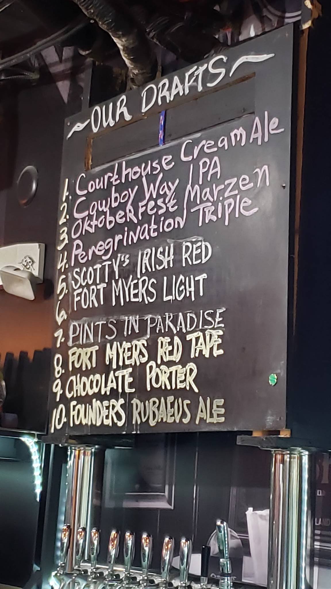 Menu at Nevermind Awesome Bar and The Hop, Cape Coral