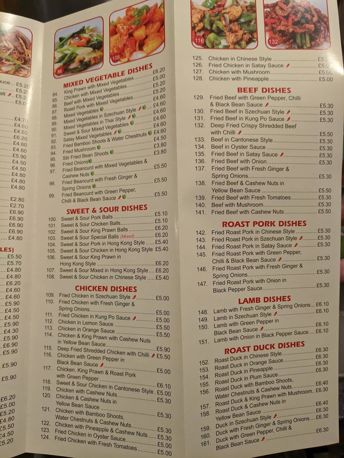 Menu at New Far East Chinese fast food, Canterbury