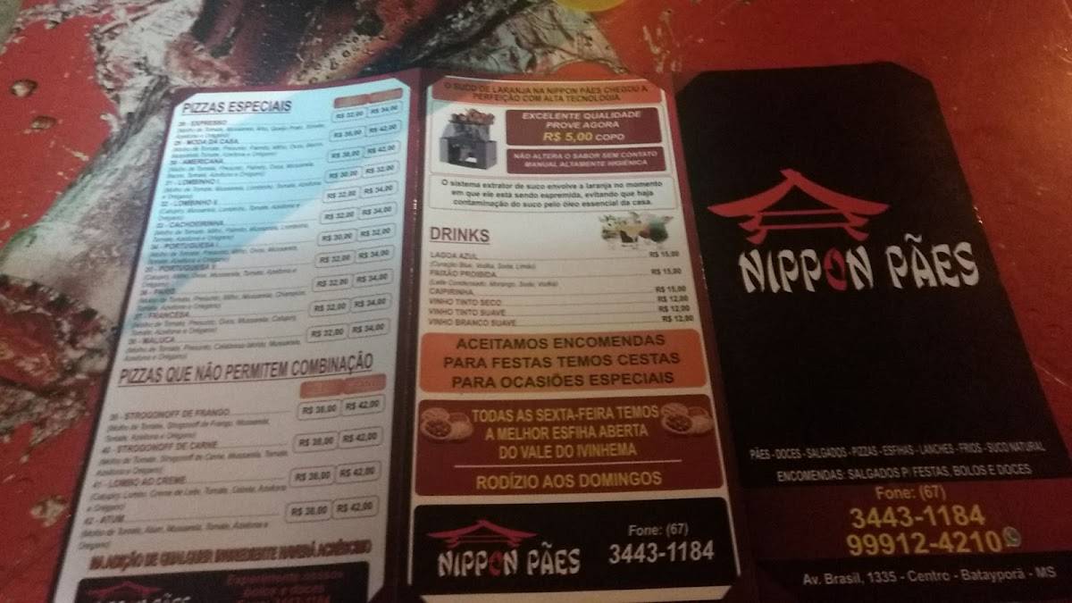 Menu em Nippon Pães, Batayporã