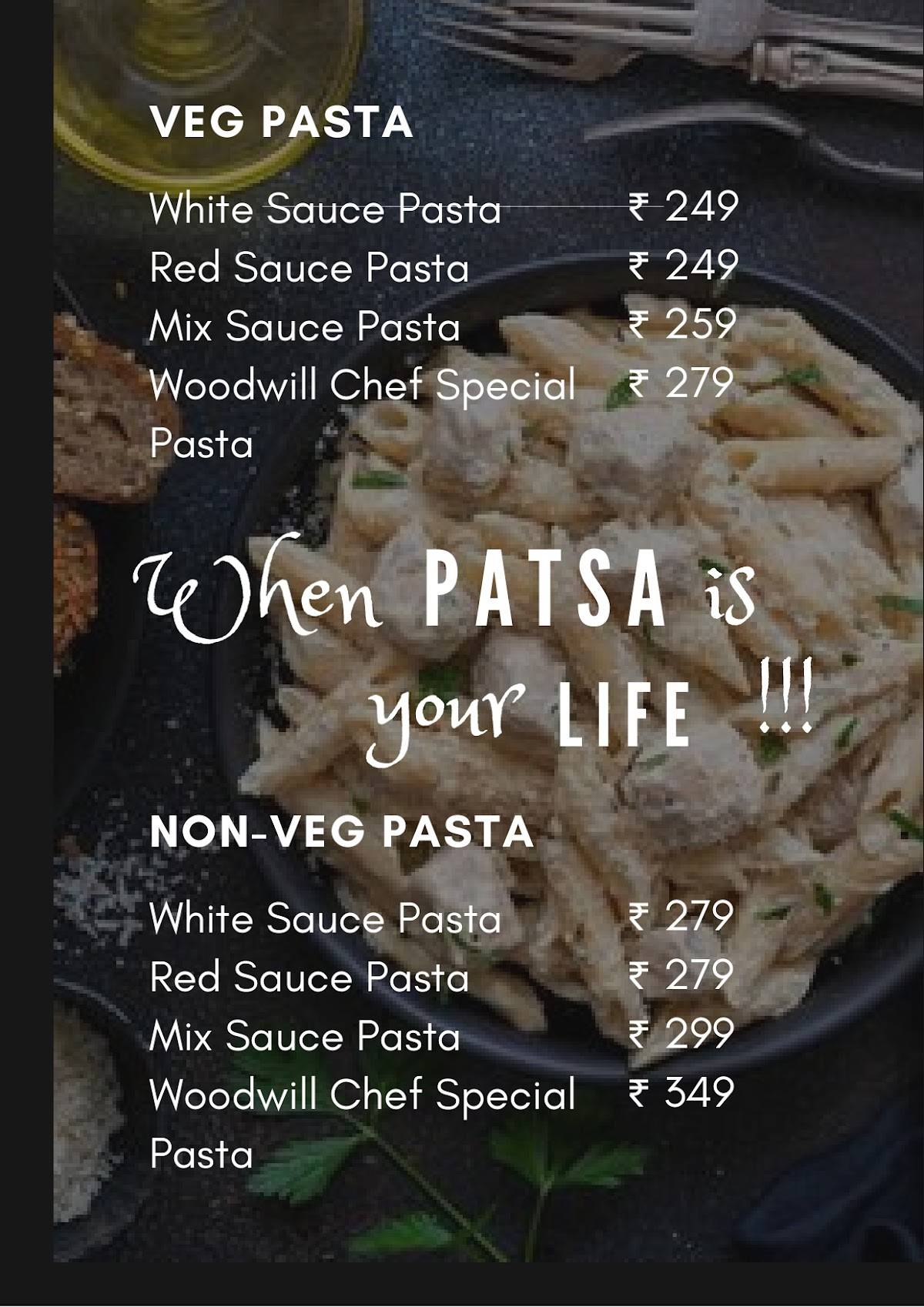 Menu at Wood Will Cafe, Noida