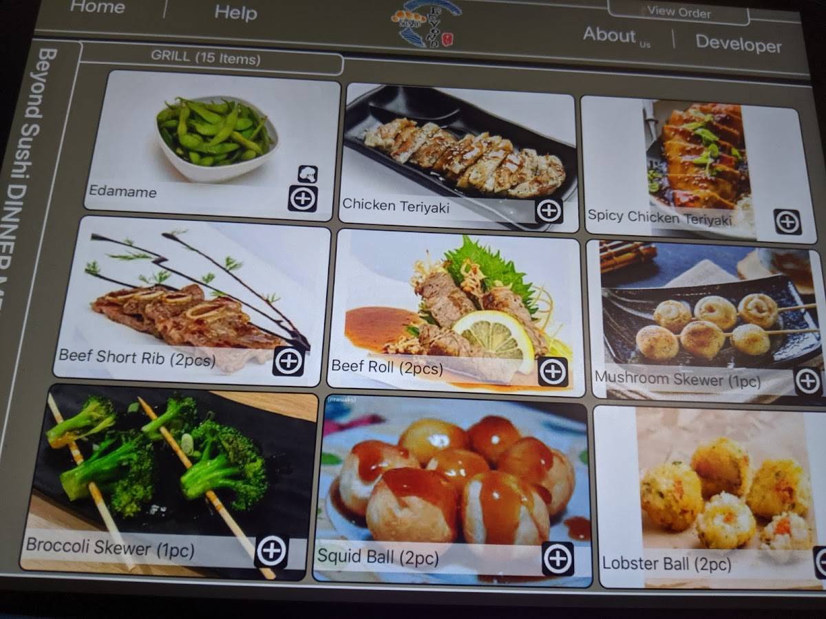 Menu at Beyond Sushi restaurant, North Bay