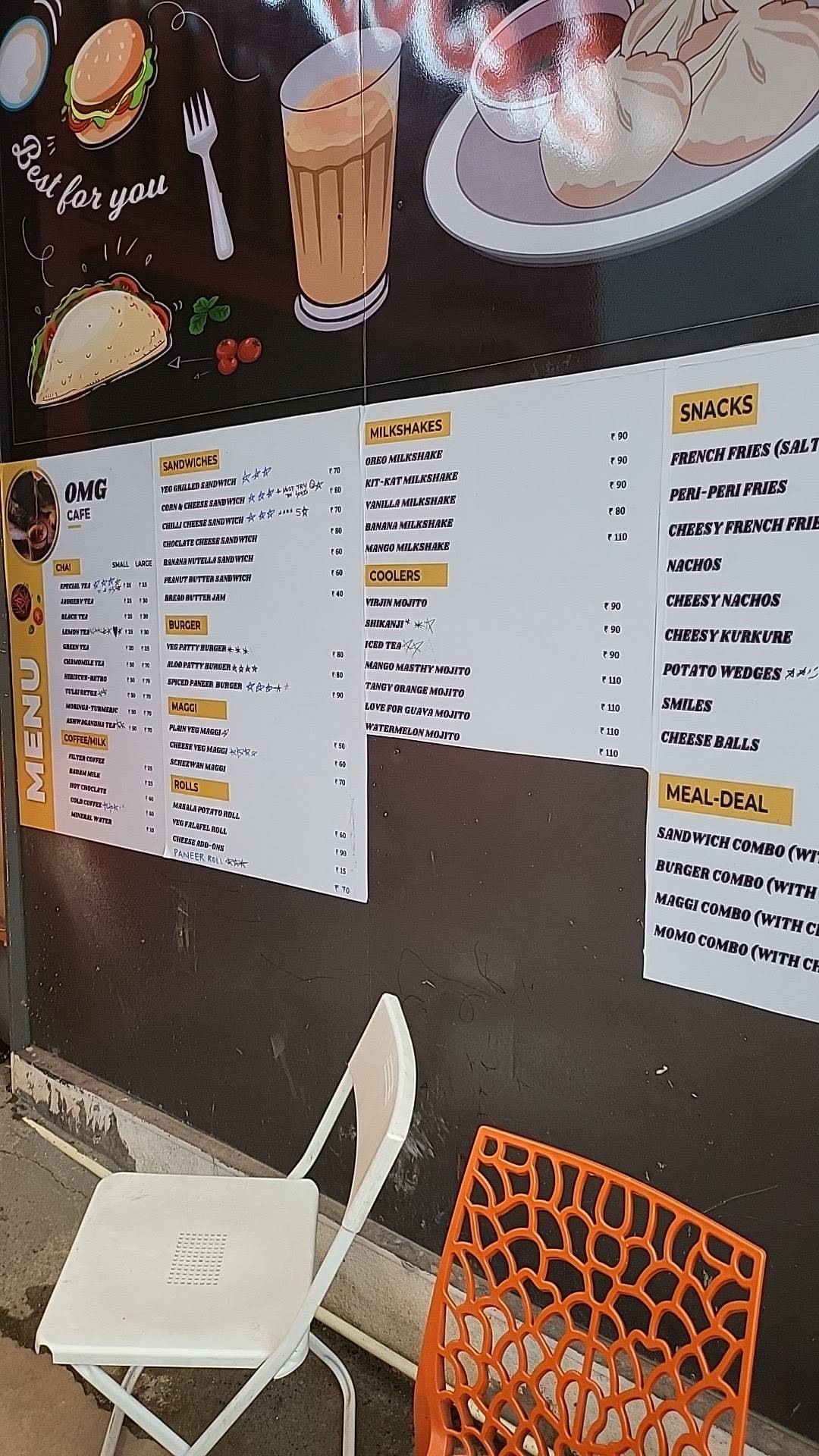 Menu at OMG CHAI CAFE, Bengaluru, ground Floor