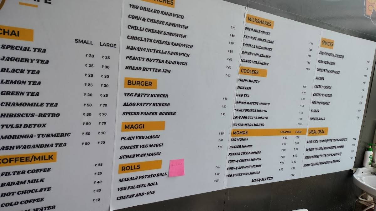 Menu at OMG CHAI CAFE, Bengaluru, ground Floor