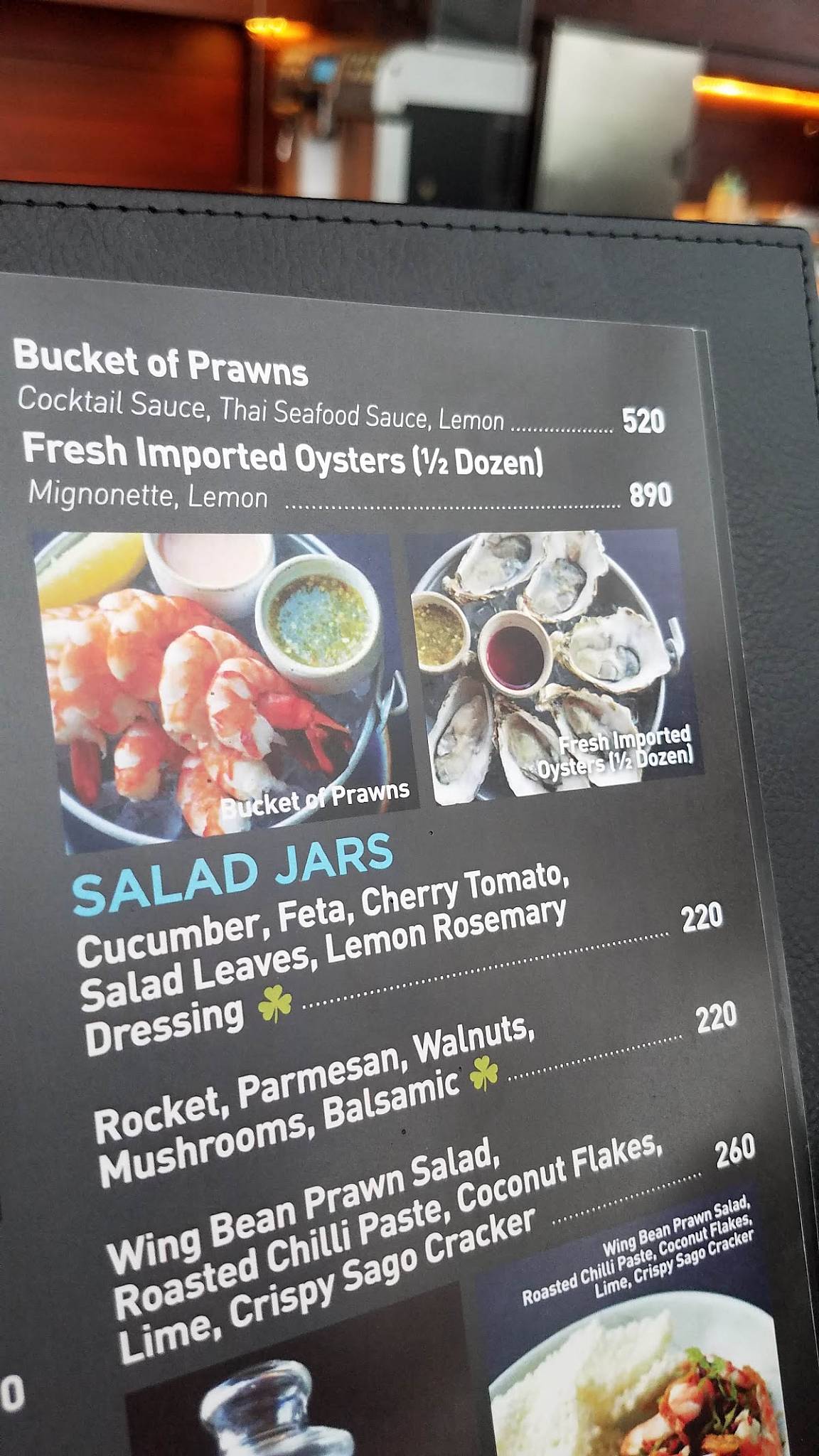 Menu at Octave Rooftop Lounge & Bar, Bangkok