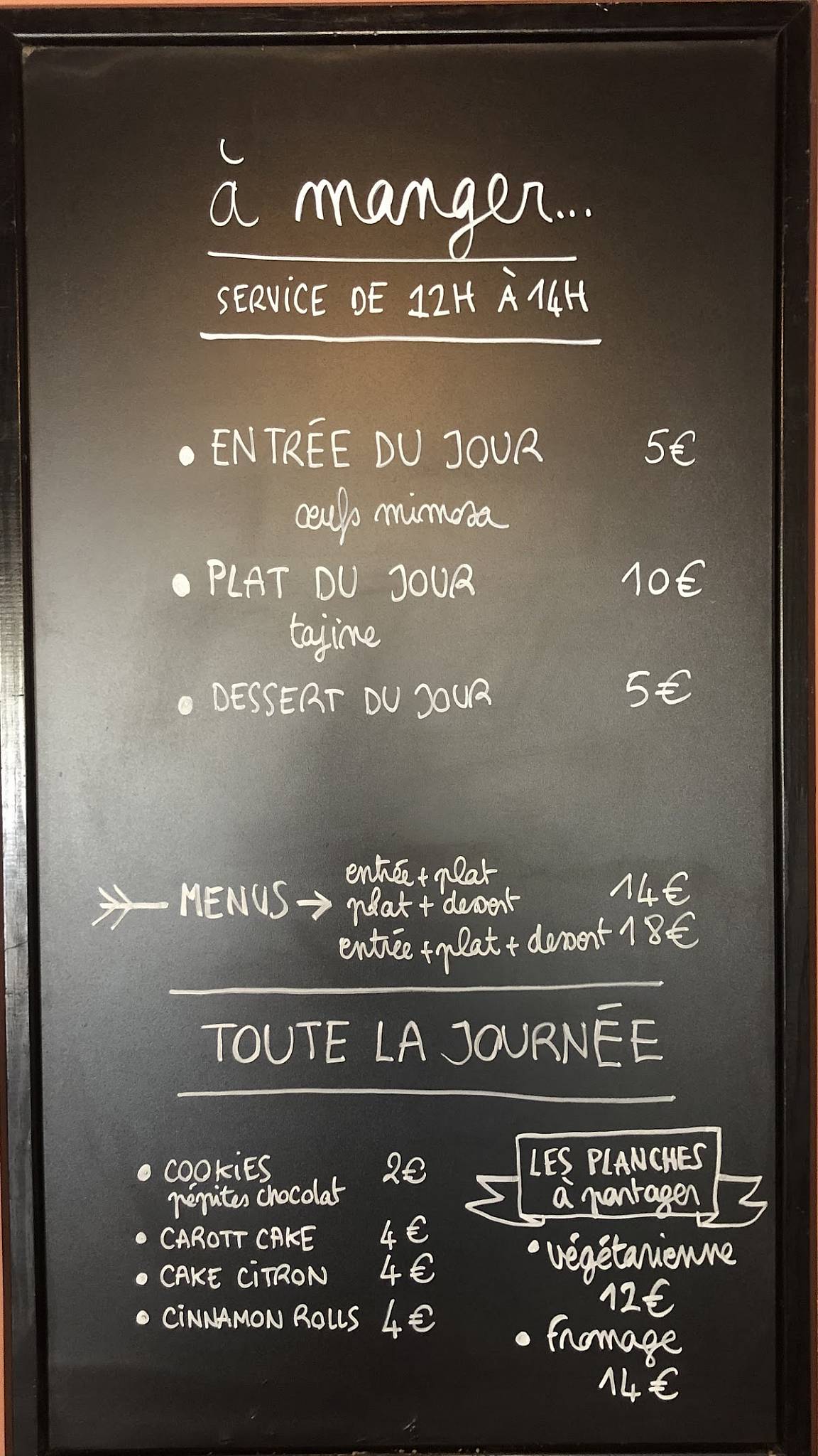 Menu at PONYO CAFÉ VÉLO, Villeurbanne