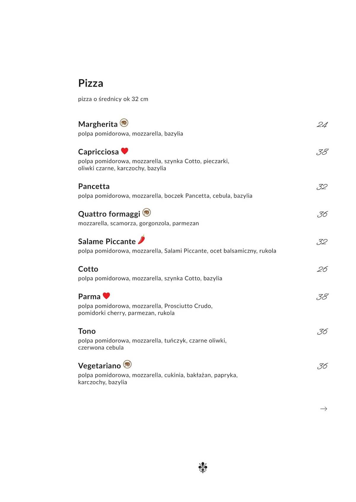 Menu at Papa Pasta Restauracja restaurant, Bialystok